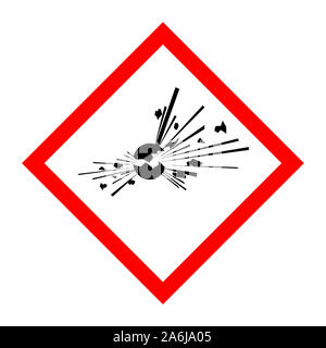 Gefahr mit explosiven Stoffen Symbol Stockfotografie - Alamy
