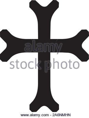 Katholische Kreuz Symbol. Vektor einfache Abbildung der katholischen ...