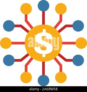 Fintech Icon Set. Vier Elemente in verschiedenen Stilrichtungen von ...