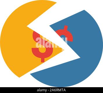 Fintech Icon Set. Vier Elemente in verschiedenen Stilrichtungen von ...