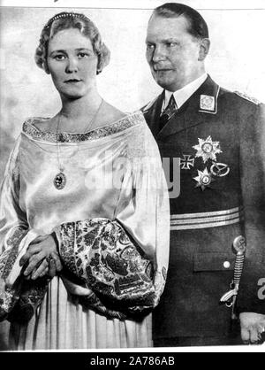 Hermann Göring mit Frau Emmy Göring, geborene Emmy Sonnemann, 1935 ...