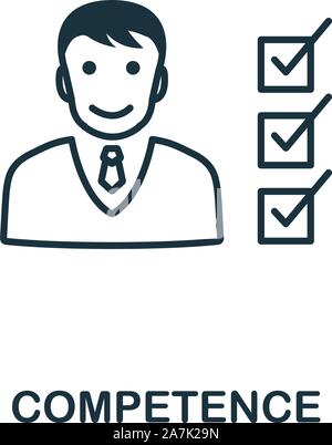 Business Kompetenz Symbol Leitung Konzept. Business Kompetenz flachbild ...