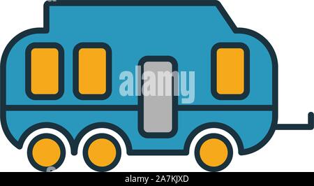 Wohnmobil auto-Symbol. Einfache Abbildung: Reisemobile auto Vektor ...