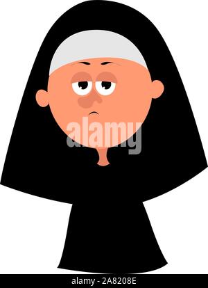 Nonne cartoon Symbol. Isolierte Vector Illustration auf weißem ...