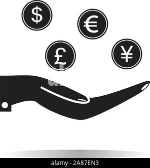 Piktogramm Geld in der hand Stock-Vektorgrafik - Alamy