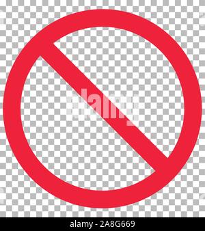 Leer kein Symbol, das Verbot oder Verboten Schild; Durchgestrichen ...