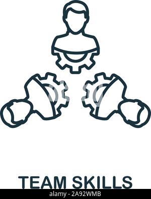 Kompetenz Symbol Umrisse Stil. Dünne Linie kreative Kompetenz Symbol ...