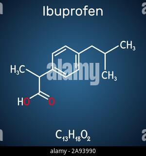 Abbildung: Die strukturformel von Ibuprofen Stock-Vektorgrafik - Alamy