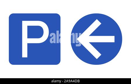 Parkplatz parken Schilder Schilder Vektor Abbildung - Bild: 89401440 ...