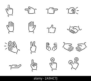 Hand Hand Symbol Piktogramm Symbol Vektorgrafik Vektor Abbildung - Bild ...
