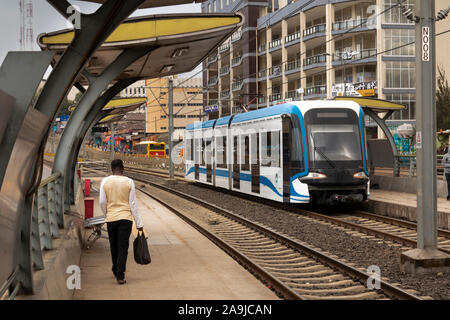 Addis Abeba Light Rail Transit Station, Meskel Square, Addis Ababa, Äthiopien Stockfotografie ...