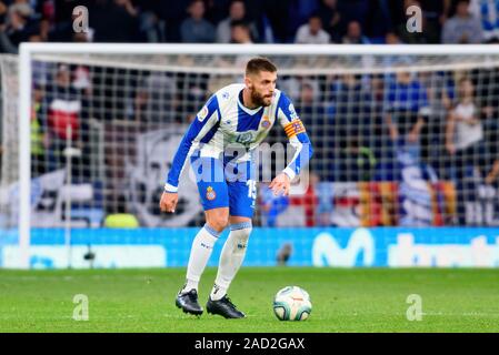 BARCELONA-DEZ 1: David Lopez spielt in der Liga Match zwischen RCD ...