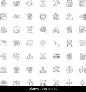 Abteilung Zeile für Symbole, Zeichen, Symbole, Vector, lineare ...