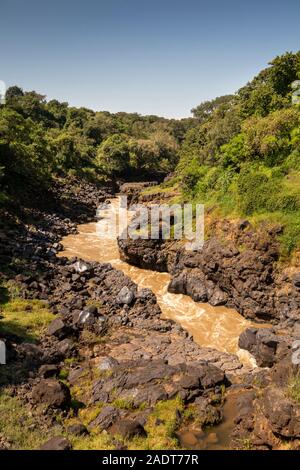 Dieser Blick auf die spektakuläre Schlucht des blauen Nil zeigt die ...