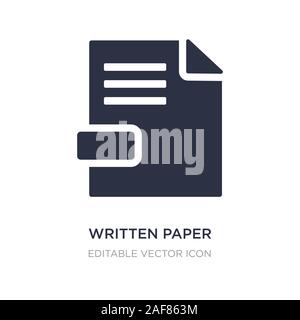 Geschrieben Blatt Papier mit Stift Hand gezeichnet Vektor icon ...