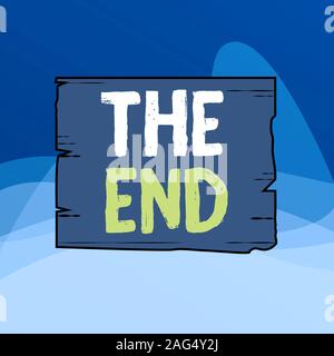 Schreiben Hinweis mit Ende des Geschäftsjahres. Business foto ...