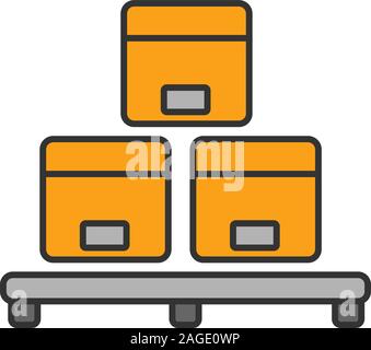 Lager-Kartons Lieferung Piktogramm Vektor Illustration Eps 10 Stock ...