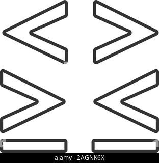 Mathematische Symbole lineare Symbol. Dünne Linie Abbildung. Ist gleich ...