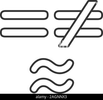 Mathematische Symbole lineare Symbol. Dünne Linie Abbildung. Kleiner ...