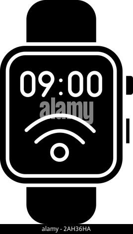 NFC smartwatch Glyph icon. Near Field Communication Payment Terminal ...