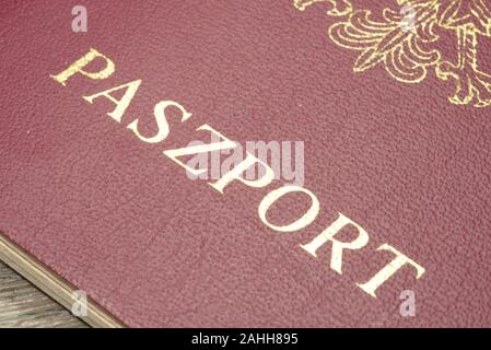 Nahaufnahme der polnischen Pass Stockfotografie - Alamy