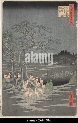 Utagawa Hiroshige. Silvester Fuchs Feuer am Ändern Baum (Ōji shozoku ...