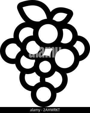 Traube Frucht mit Blatt Symbol. Vector Illustration auf weißem ...
