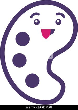 Farbpalette cartoon Design, Kawaii Schule Ausdruck niedlichen Charakter ...