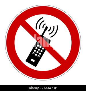 Schalten Sie Handys verboten Warnschild Stockfoto, Bild: 122660732 - Alamy
