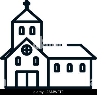 Katholische Kirche Symbol Stock-Vektorgrafik - Alamy
