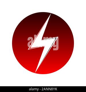 Blitz-symbol. Energie flachbild Vector Illustration für Web Design und ...