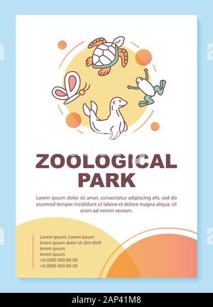 Tierpark Broschüre Vorlage, Layout. Zoo Tiere. Flyer, Broschüre ...