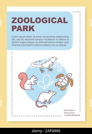 Tierpark Broschüre Vorlage, Layout. Zoo Tiere. Flyer, Broschüre ...