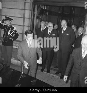 Ankunft des belgischen Premierministers Harmel und des Ministers Spaak ...