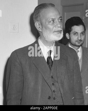 Abschiedsempfang des Vizepräsidenten des Internationalen Gerichtshofs Sir Mohammed Zafrulla Khan ...