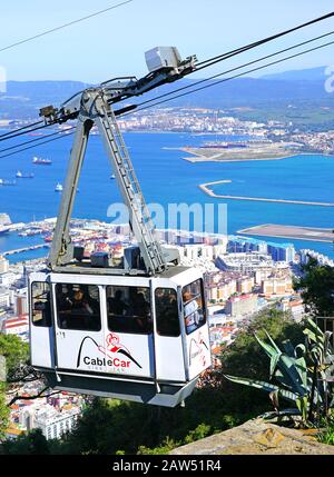 GIBRALTAR, VEREINIGTES KÖNIGREICH-27 Apr 2019 - Blick auf die Rock ...
