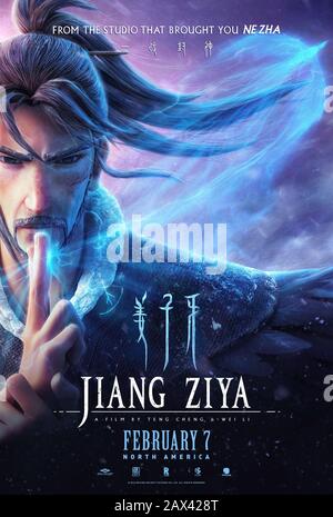 Jiang ZIYA, (alias LEGENDE DER ENTMACHTUNG), Plakat aus China, von oben ...