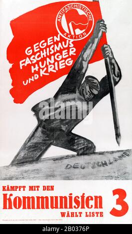 Plakat der KPD 1933 Stockfoto, Bild: 56740517 - Alamy