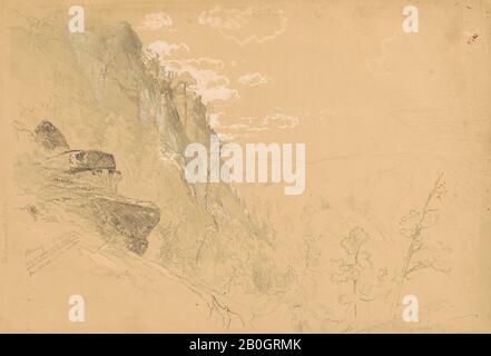 Aaron Draper Shattuck, Monument Mountain, c. 1862, Graphit, erhöht mit ...