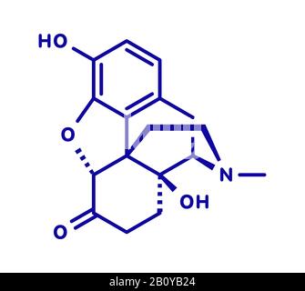 Oxymorphone opioid analgesic Drug Molecule, Abbildung Stockfotografie ...