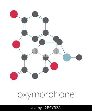 Oxymorphone opioid analgesic Drug Molecule, Abbildung Stockfotografie ...