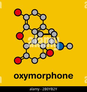 Oxymorphone opioid analgesic Drug Molecule, Abbildung Stockfotografie ...