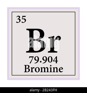 Br Brom Chemical Element Periodensystem. Einzelvektordarstellung ...