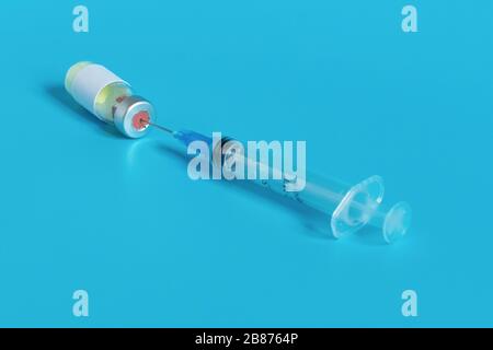 Impfstoff und Spritzenspritze zur Prävention, Immunisierung und ...