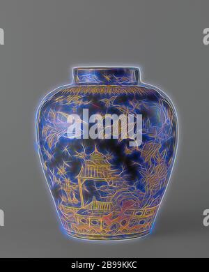 Topf (ohne Deckel) mit mehrfarbigem Gemälde, der Romeyn (zugeschrieben ...