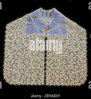 Flacher Kragen mit einfarbigem Leinen Jabot und Nadelspitze, ca. 1690 ...