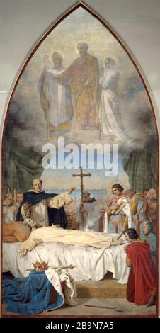 La mort de Saint Louis, 1884. Der Tod von St. Louis. Der König von ...
