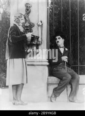 CHARLIE CHAPLIN als Tramp und VIRGINIA CHERRILL als Blind Girl in CITY ...