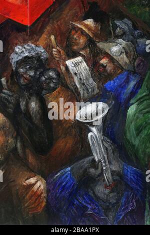 Neues Jerusalem, Detail des Hochaltars von Sieger Koder in der St ...