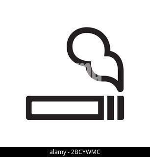 Das Rauchen-Symbol. Zigarette Symbol. Flache Vektor-illustration Stock ...